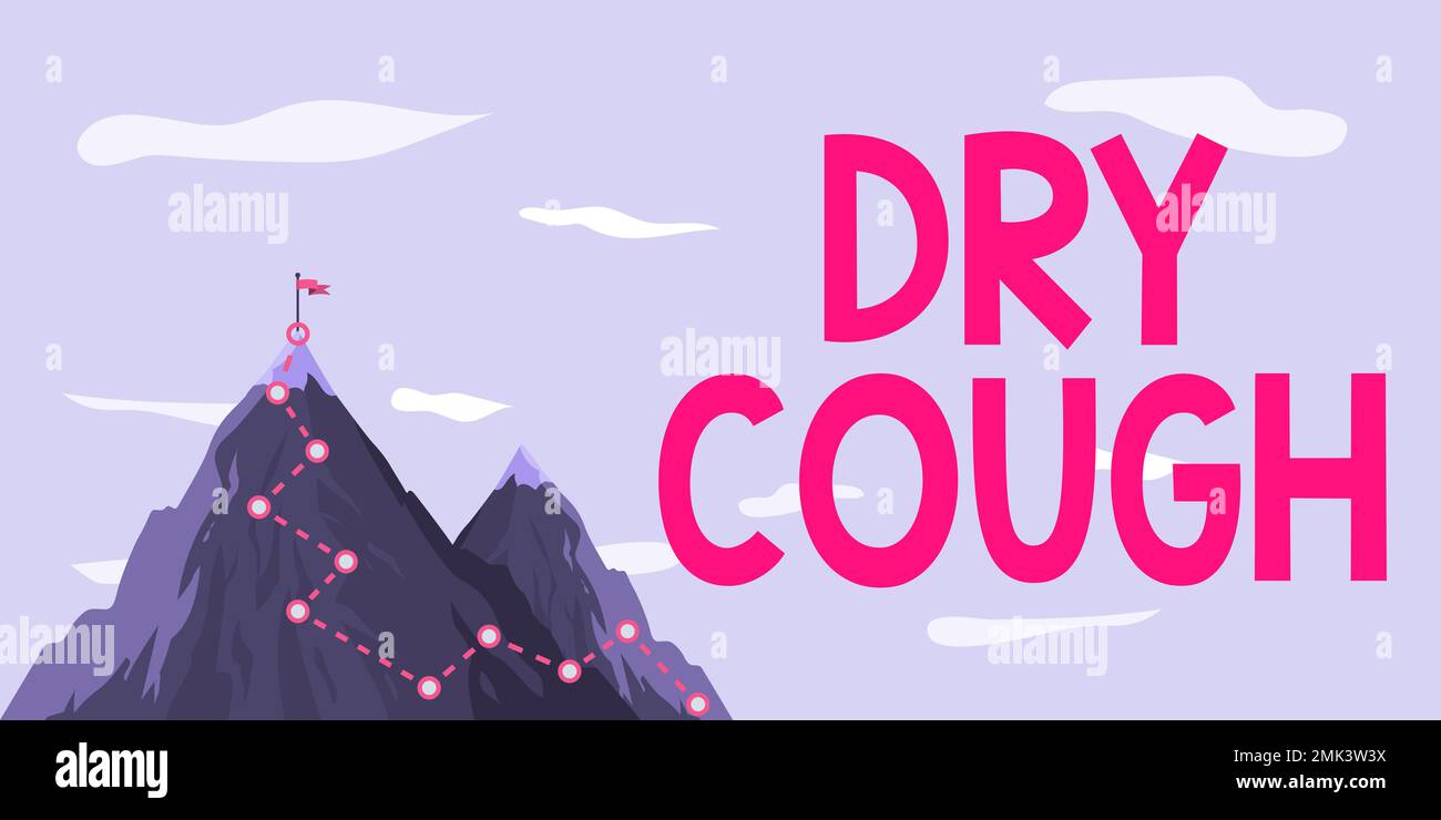 Handwriting text Dry Cough. Business idea cough that are not ...