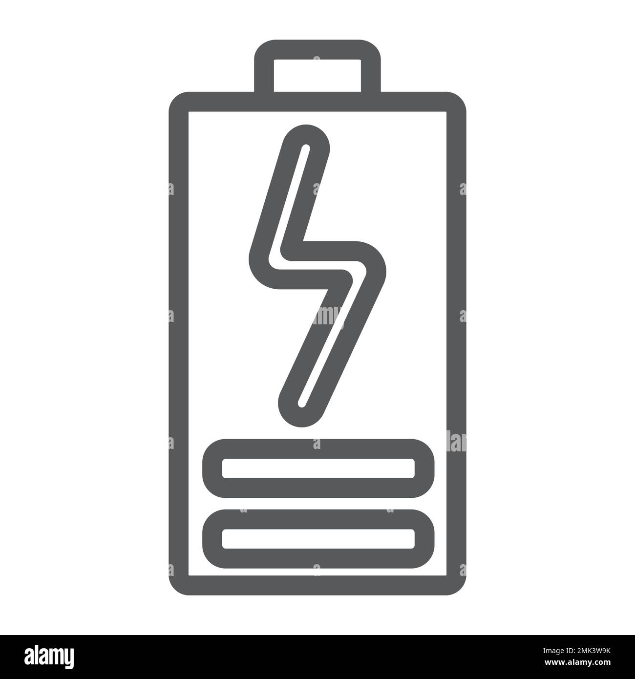 Battery load line icon, electric and power, energy charge sign, vector ...