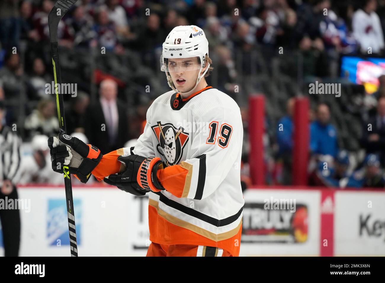 Anaheim Ducks right wing Troy Terry (19) in the second period of an NHL ...