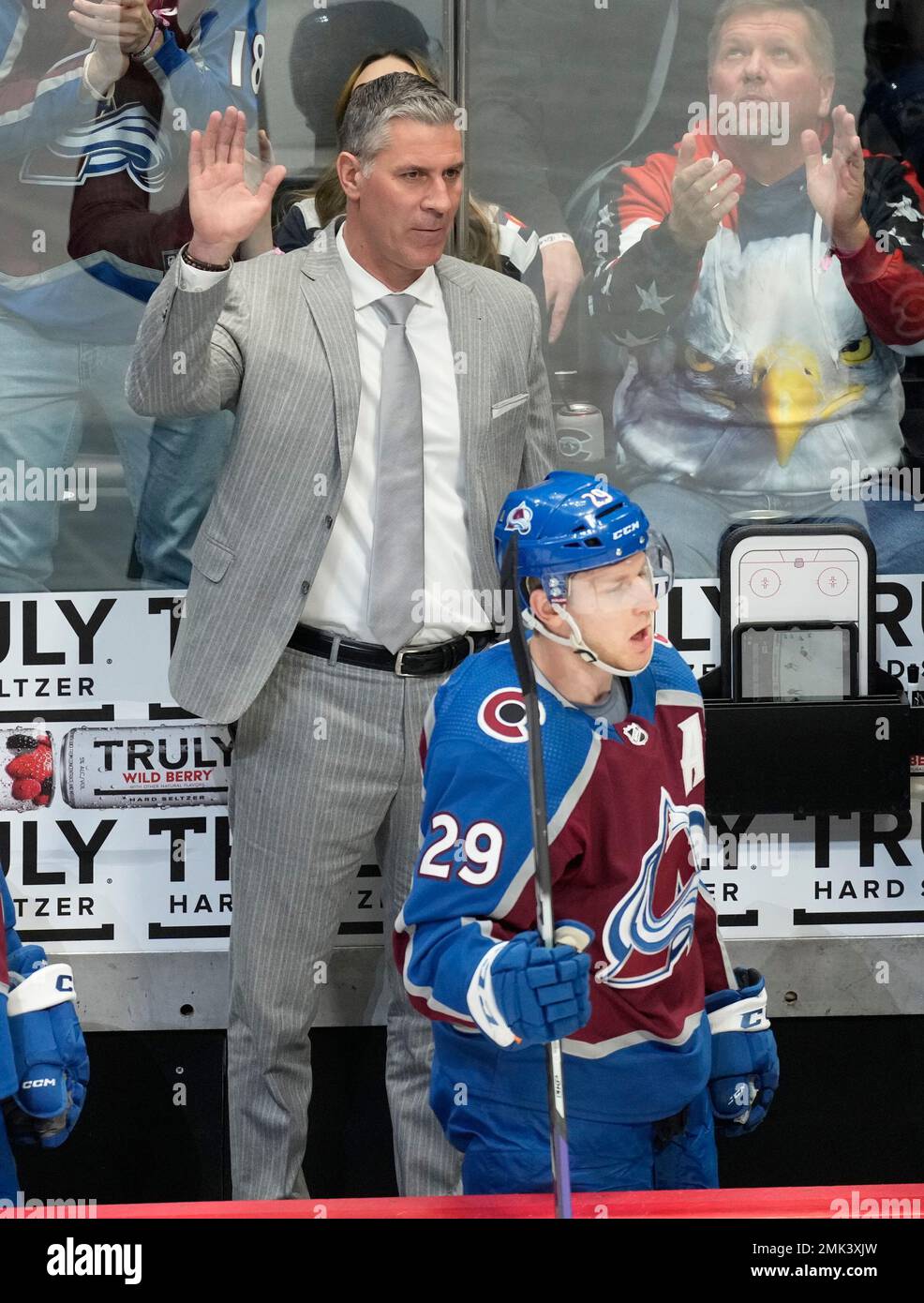 Colorado Avalanche head coach Jared Bednar in the first period of an ...