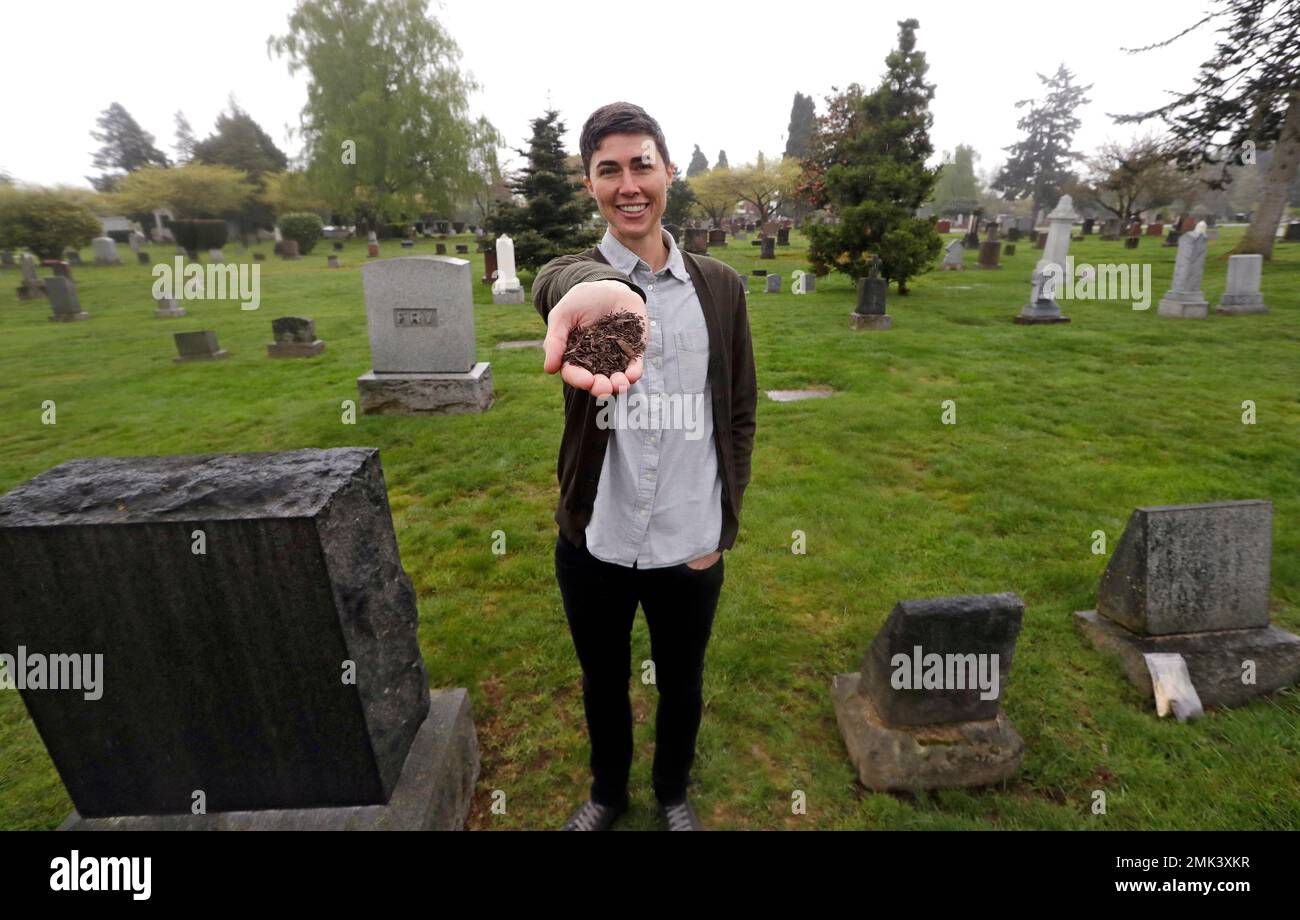 In this Friday, April 19, 2019, photo Katrina Spade, the founder and ...