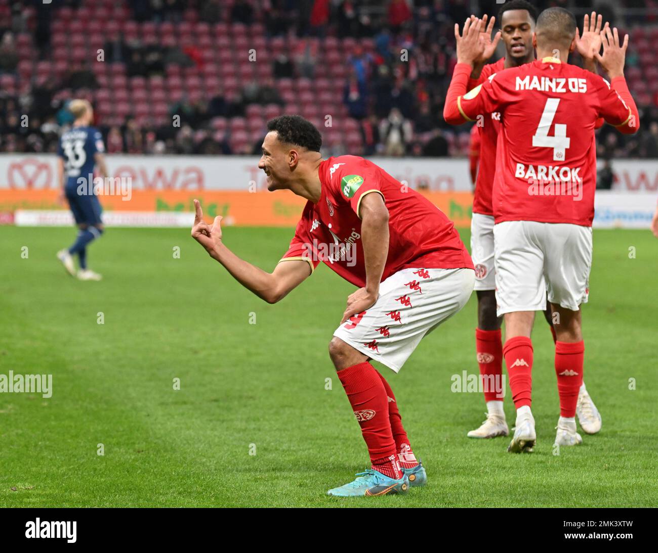 Mainz, Germany. 28th Jan, 2023. Soccer: Bundesliga, FSV Mainz 05 - VfL Bochum, Matchday 18, Mewa ...