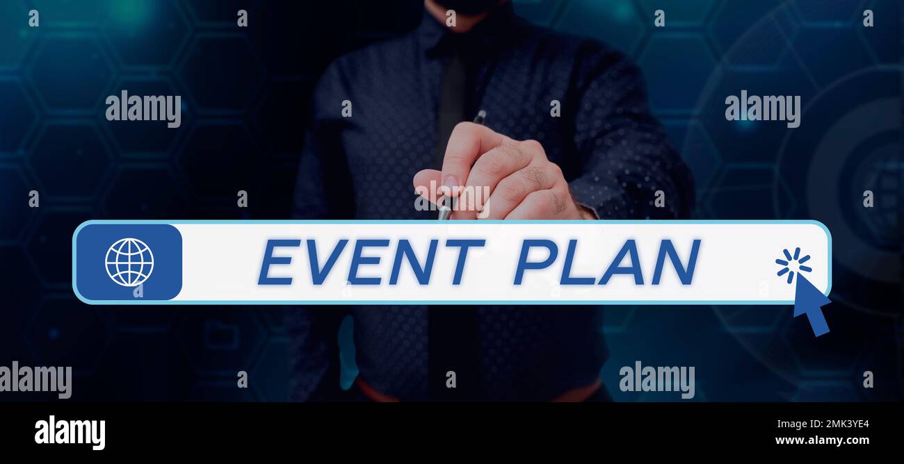 Conceptual caption Event Plan. Conceptual photo Process of managing a ...