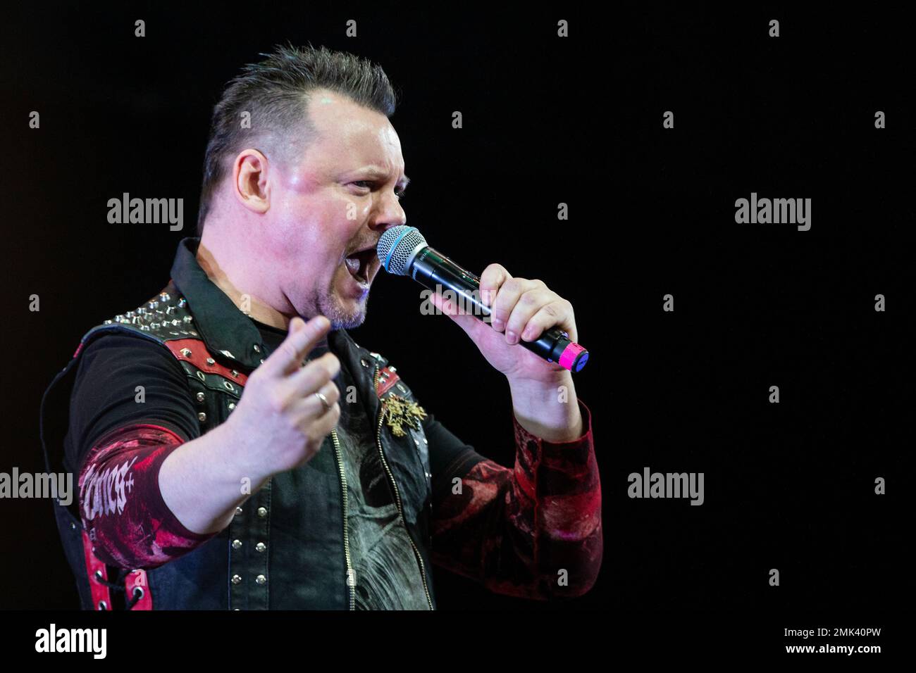 Moscow, Russia. 28th of January, 2023. Russian rock musician and singer Andrei "Knyaz" Knyazev ...