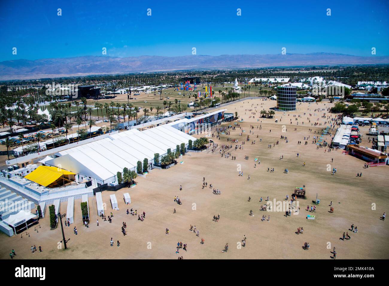 Festival goers attend the Coachella Music & Arts Festival shortly after ...