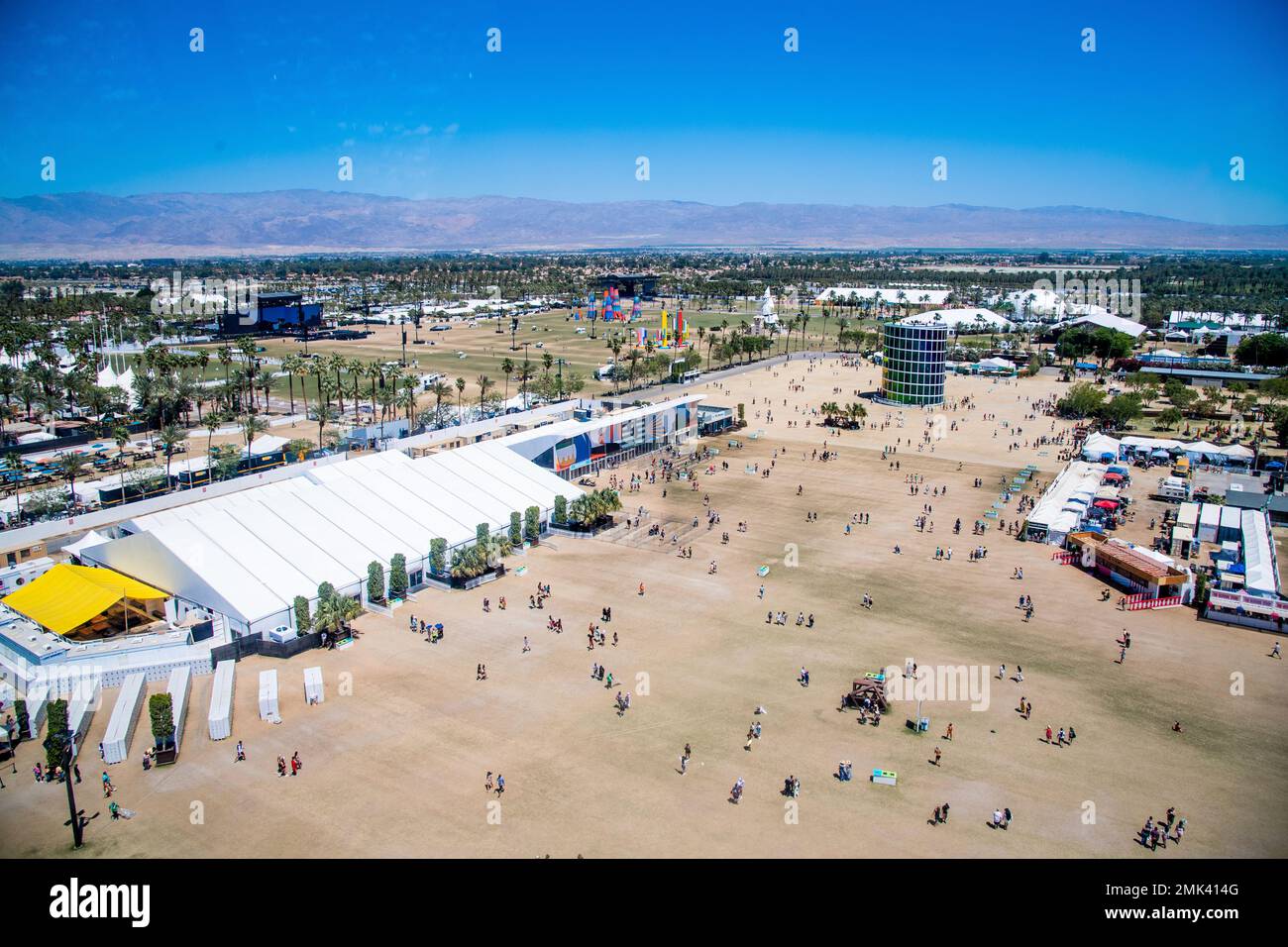 Festival goers attend the Coachella Music & Arts Festival shortly after ...