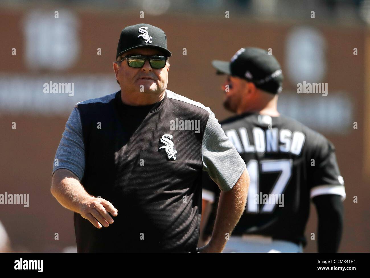 Chicago White Sox pitching coach Don Cooper walks to the dugout after a ...