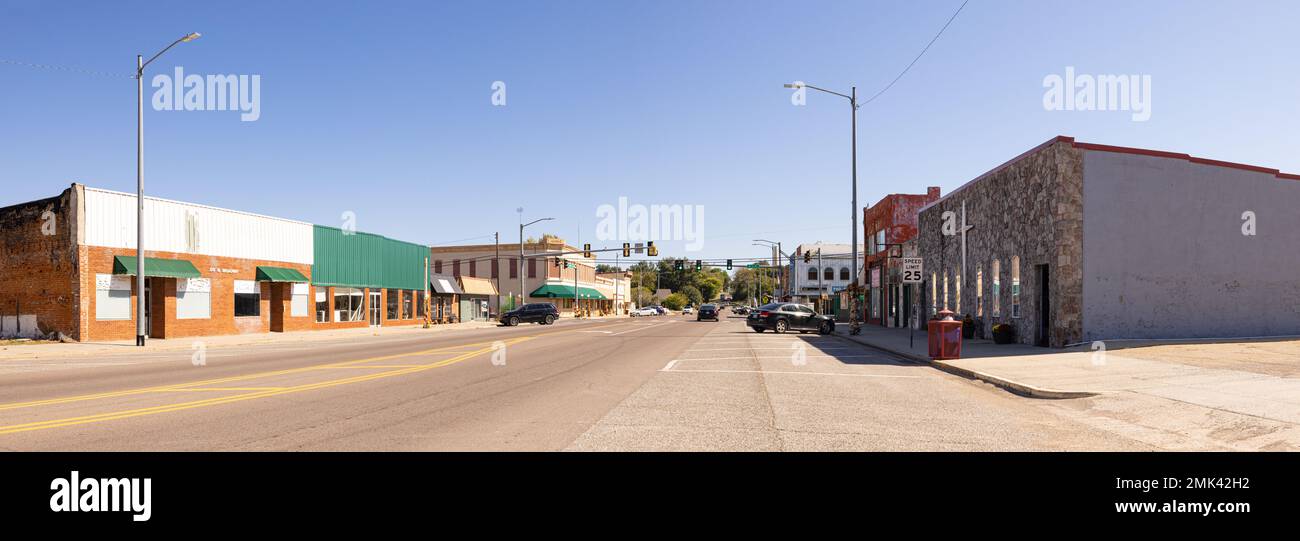 Lexington, Oklahoma, USA -October 19, 2022: The old business district ...
