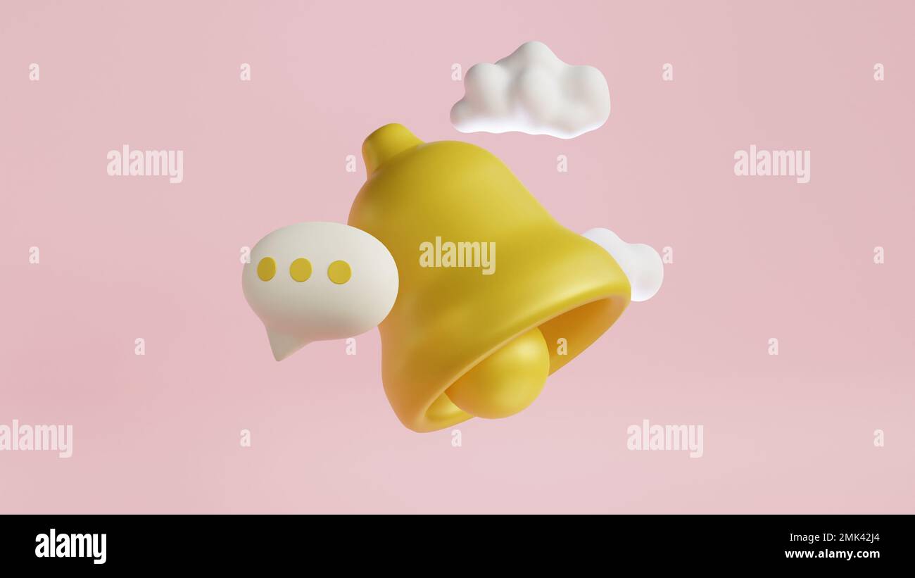 3d bell with for decoration design. Internet technology. Business ...