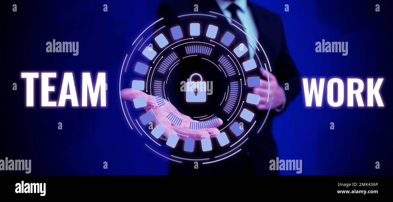 Conceptual display Team Work. Business overview Combined action of a ...