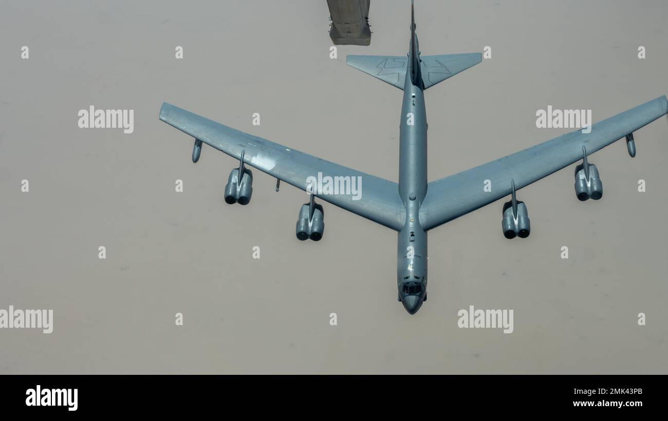 A U.S. Air Force B-52H Stratofortress, assigned to the 5th Bomb Wing ...