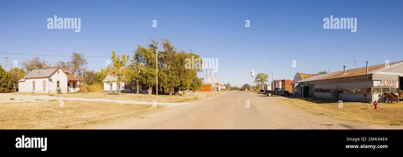 Manchester, Oklahoma, USA - October 17, 2022: The old business district ...