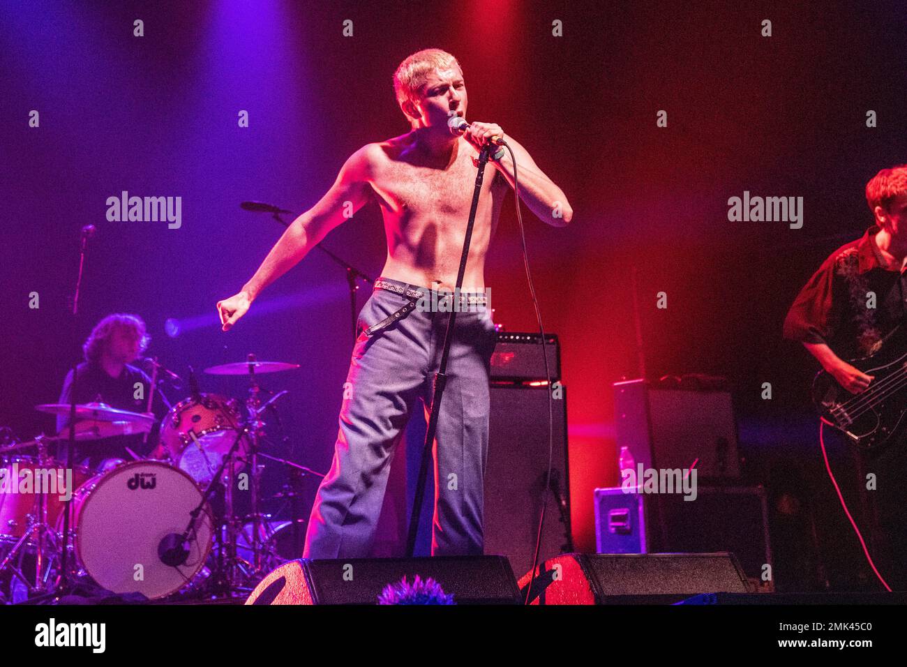 Sean Coyle-Smith of Shame performs at the Coachella Music & Arts ...