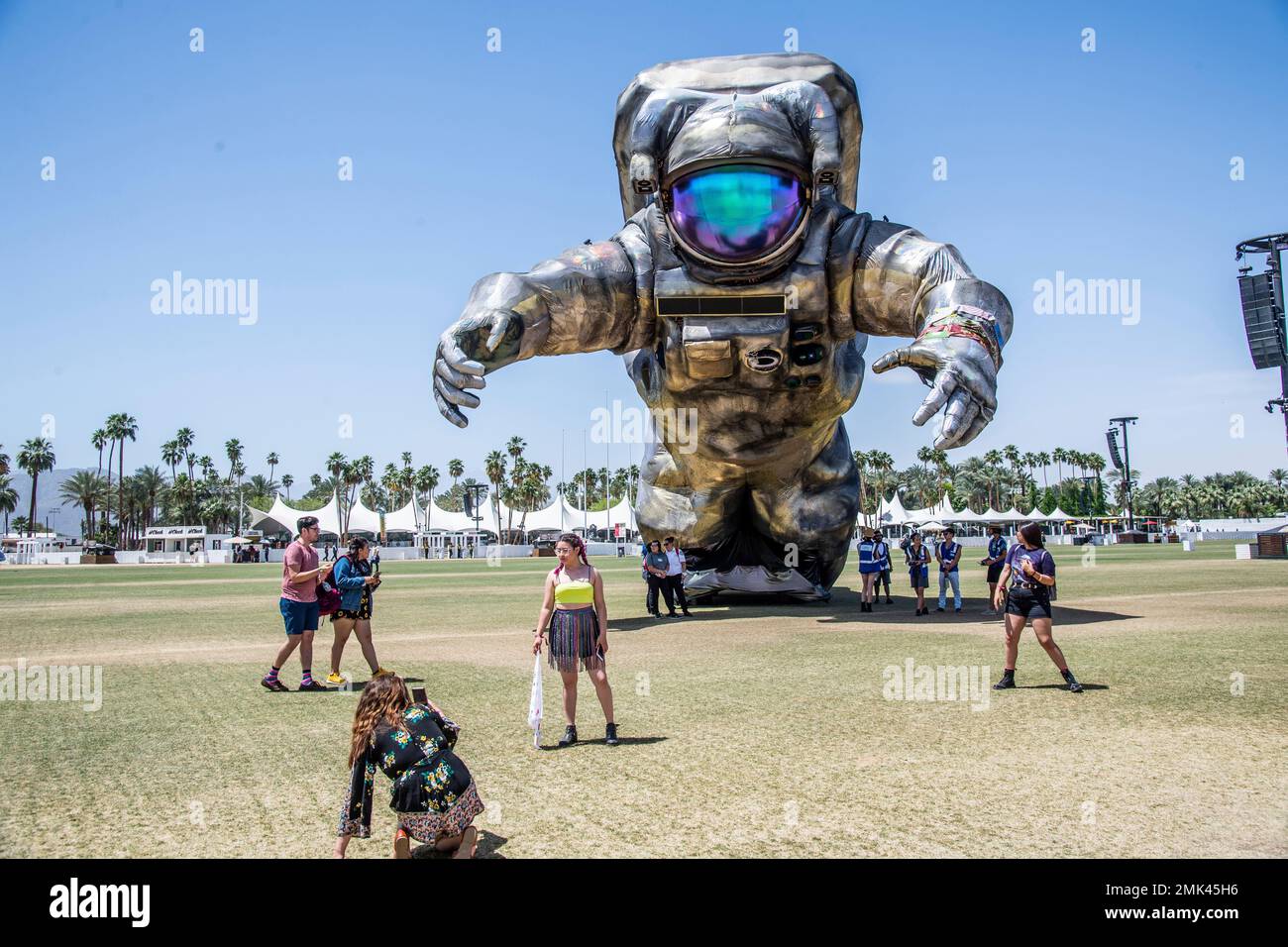 Festival goers attend the Coachella Music & Arts Festival at the Empire ...