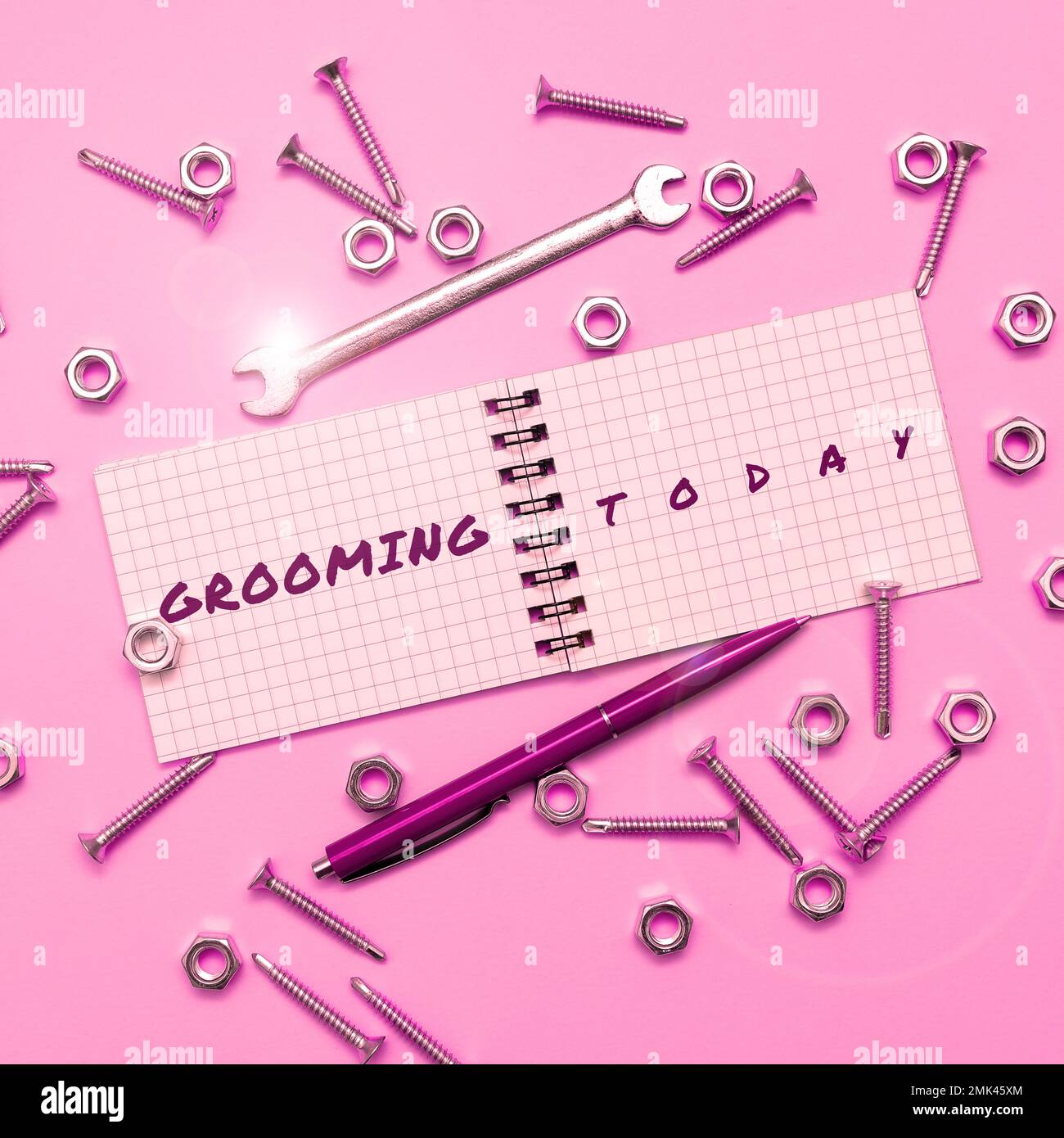 Conceptual display Grooming. Business showcase hygienic care and ...