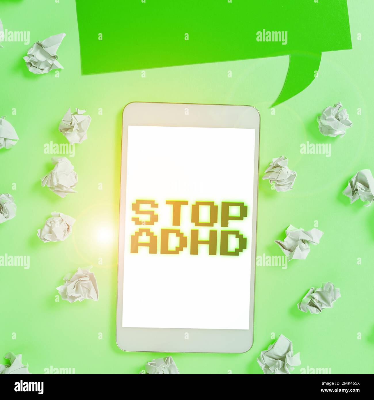 Text sign showing Stop Adhd. Business idea Put at end the mental health ...