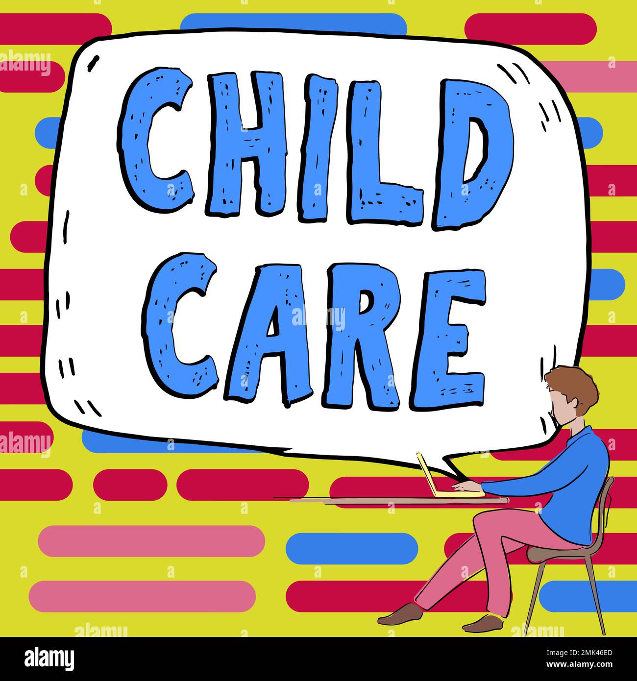 Text showing inspiration Child Care. Word Written on a care of children ...