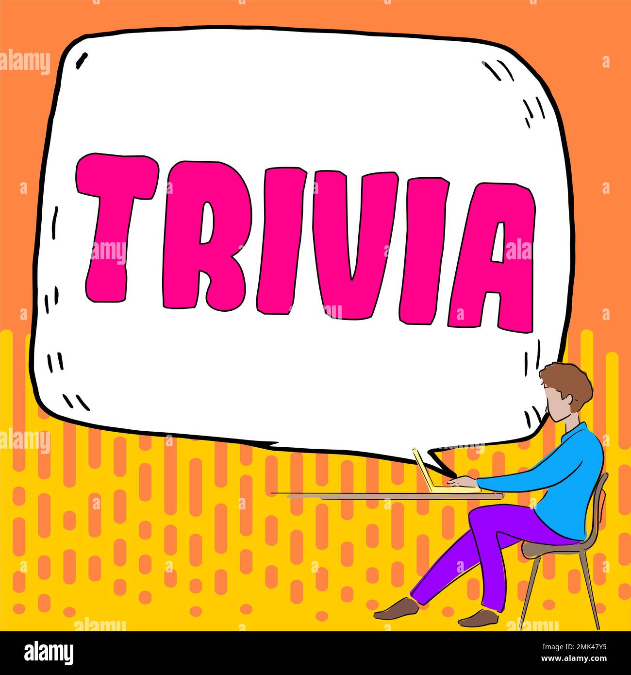 Text sign showing Trivia. Word for details considerations pieces ...