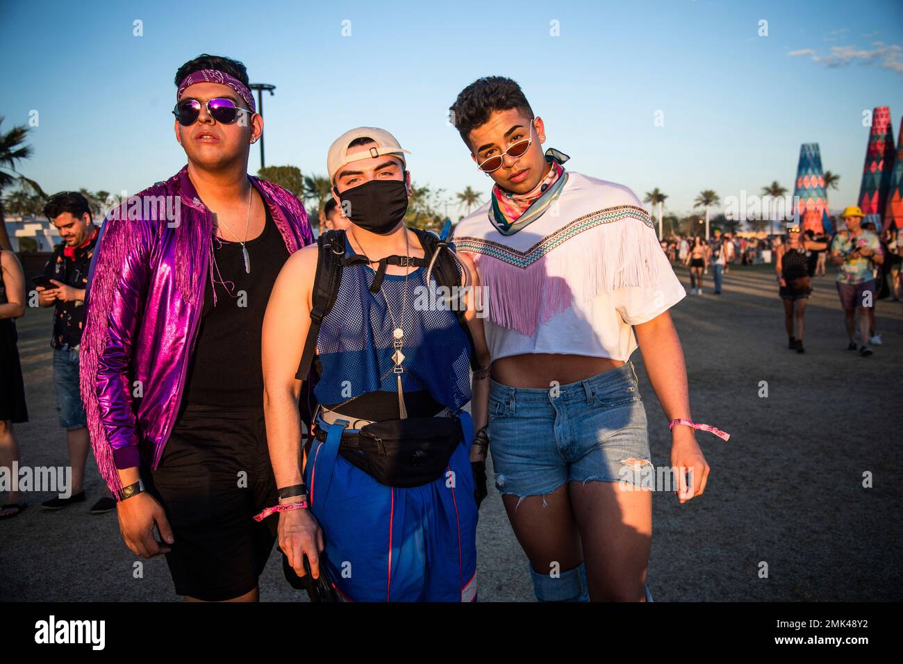 Festival goers attend the Coachella Music & Arts Festival at the Empire ...