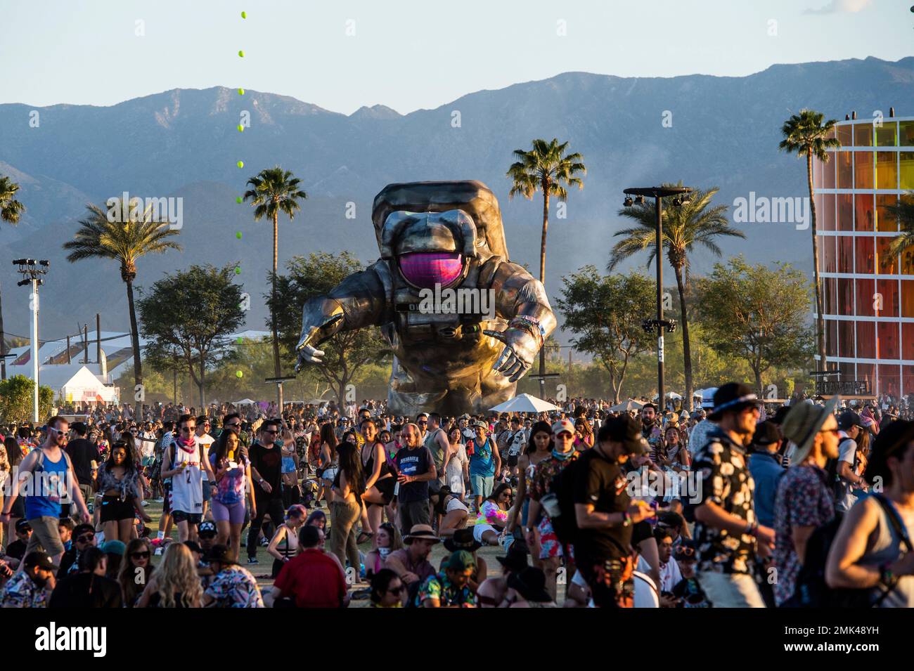 Festival goers attend the Coachella Music & Arts Festival at the Empire ...