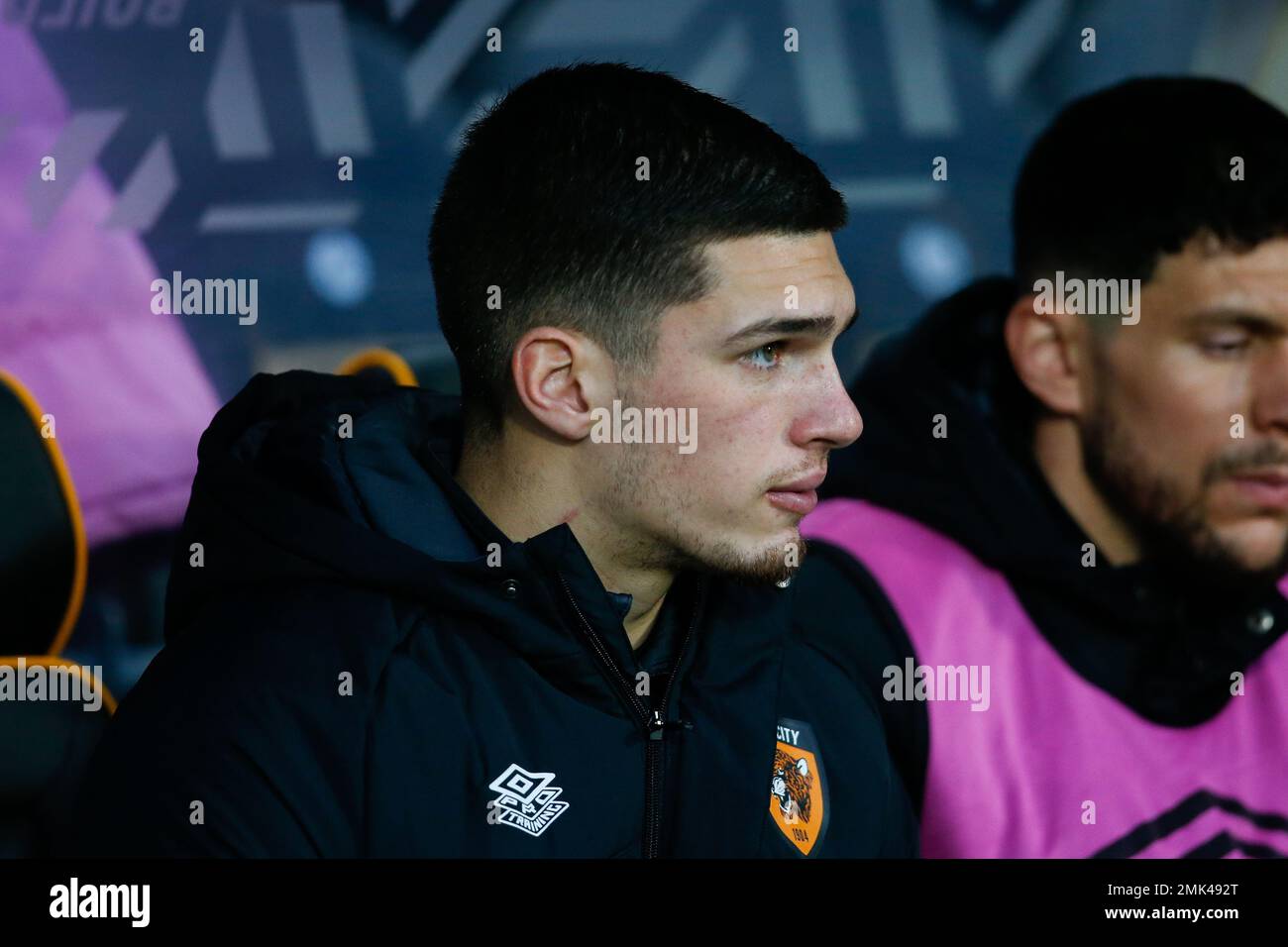 Xavier Simons #35 of Hull City during the Sky Bet Championship match ...