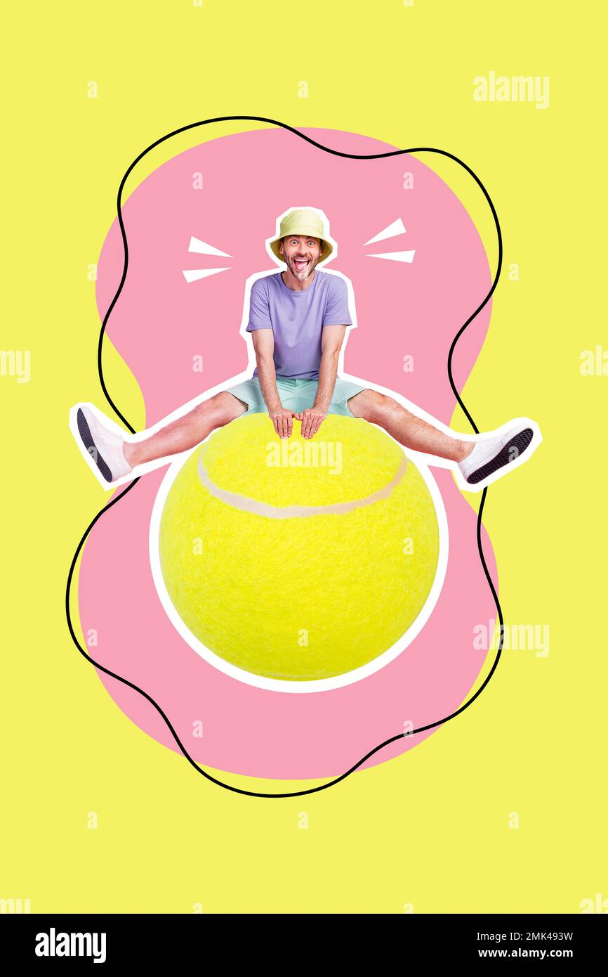 Poster magazine collage advertising sport store retail tennis game ...