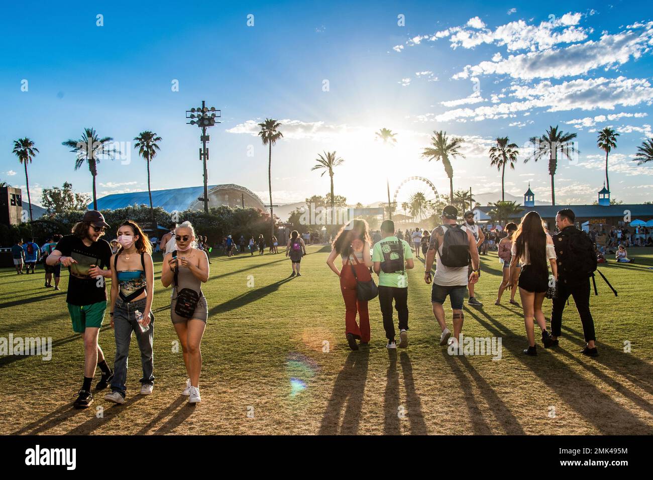 Festival goers attend the Coachella Music & Arts Festival at the Empire ...