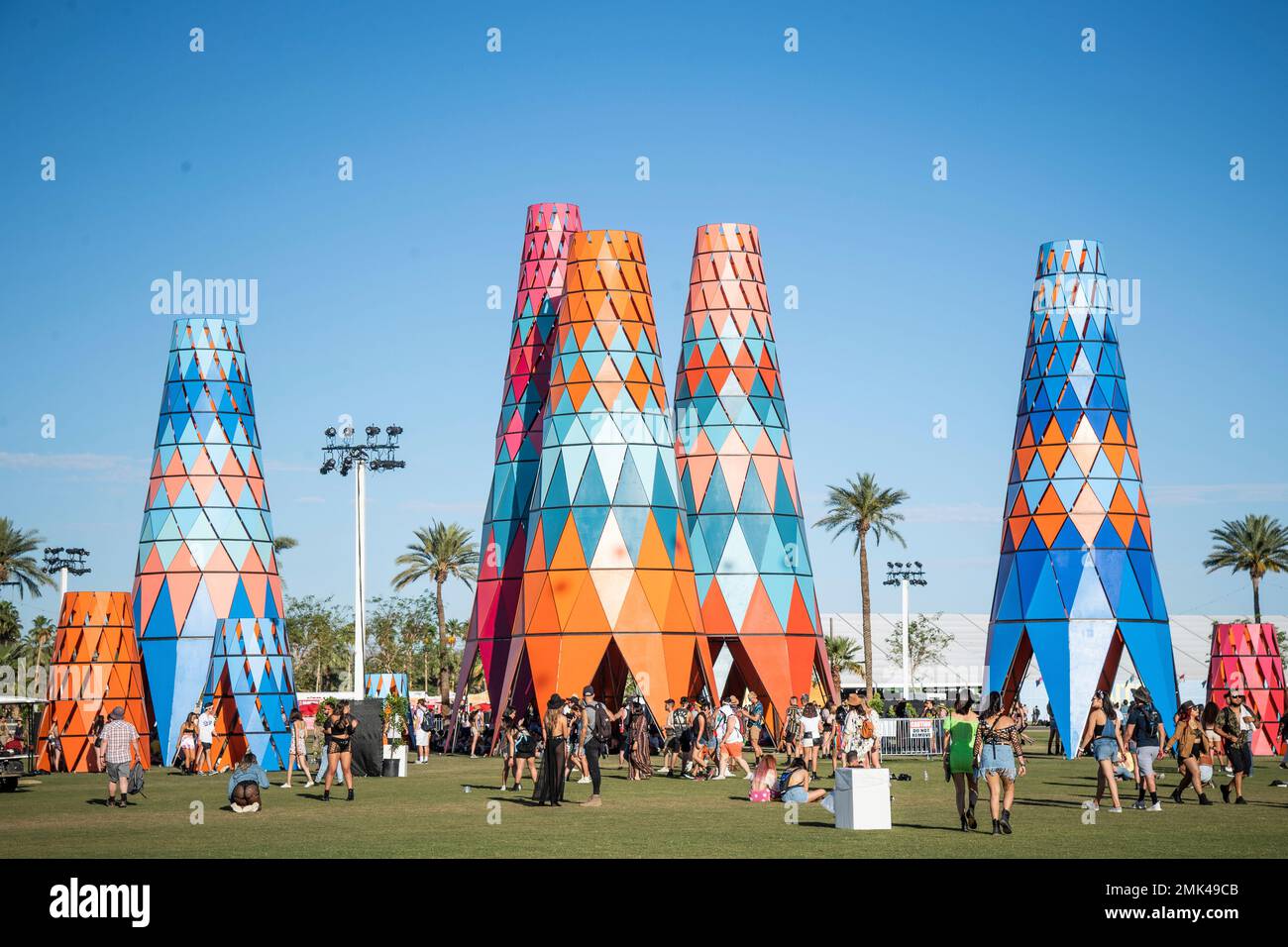 Festival goers attend the Coachella Music & Arts Festival at the Empire ...