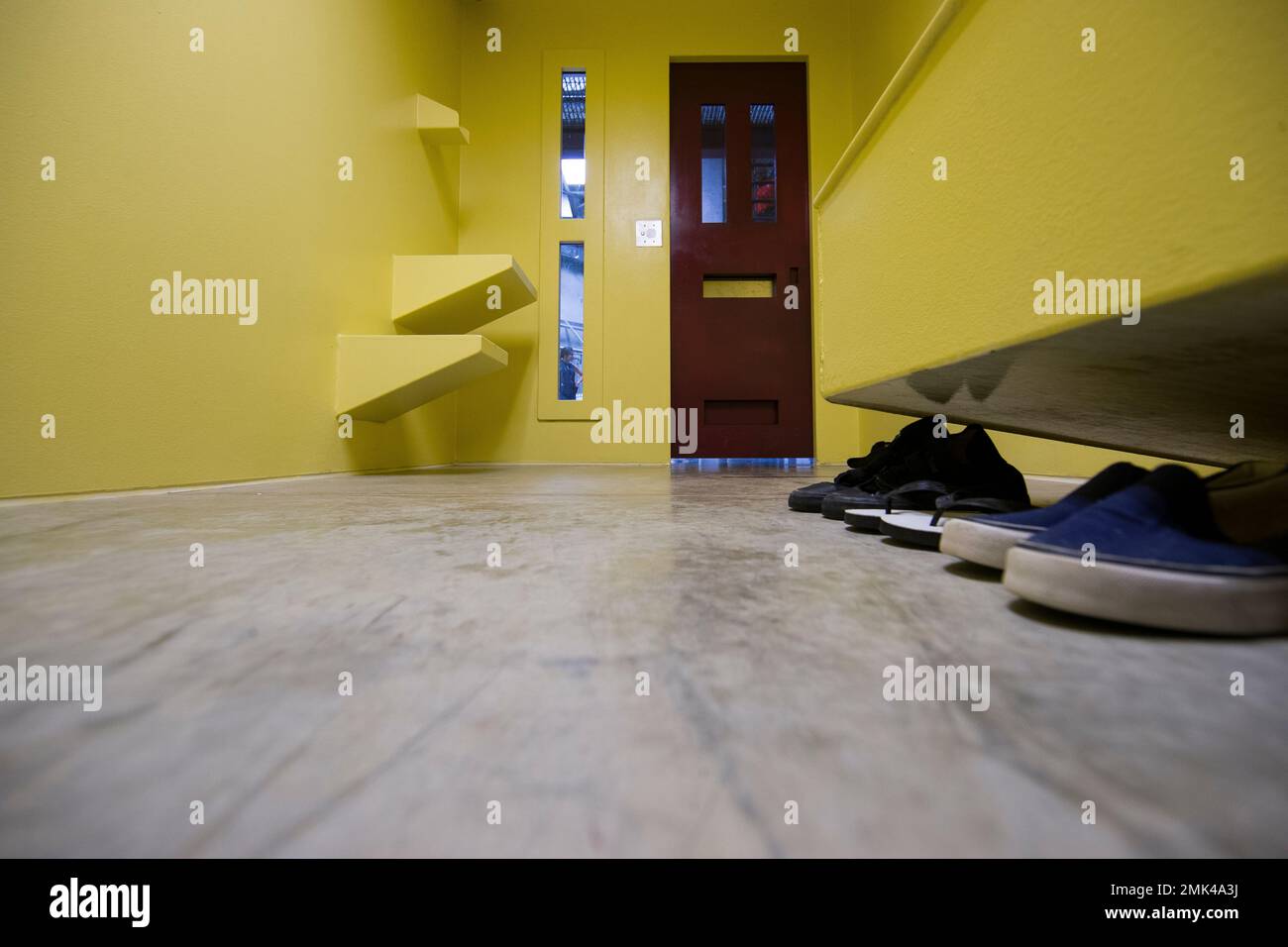 In this photo reviewed by U.S. military officials, an empty Alpha Block ...