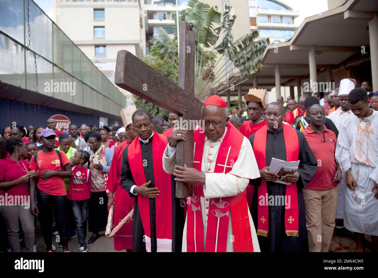 Joined by hundreds of Christians, Head of the Catholic Church in Kenya ...