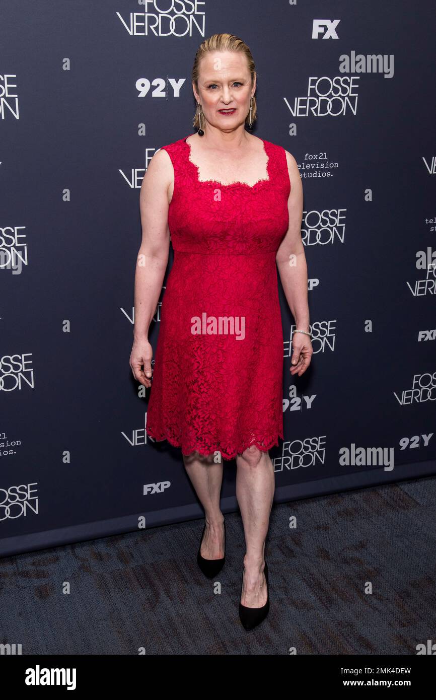 Nicole Fosse poses backstage before a screening of FX's "Fosse/Verdon ...