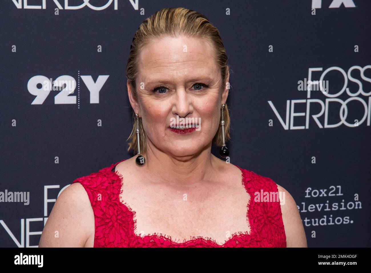 Nicole Fosse poses backstage before a screening of FX's "Fosse/Verdon ...