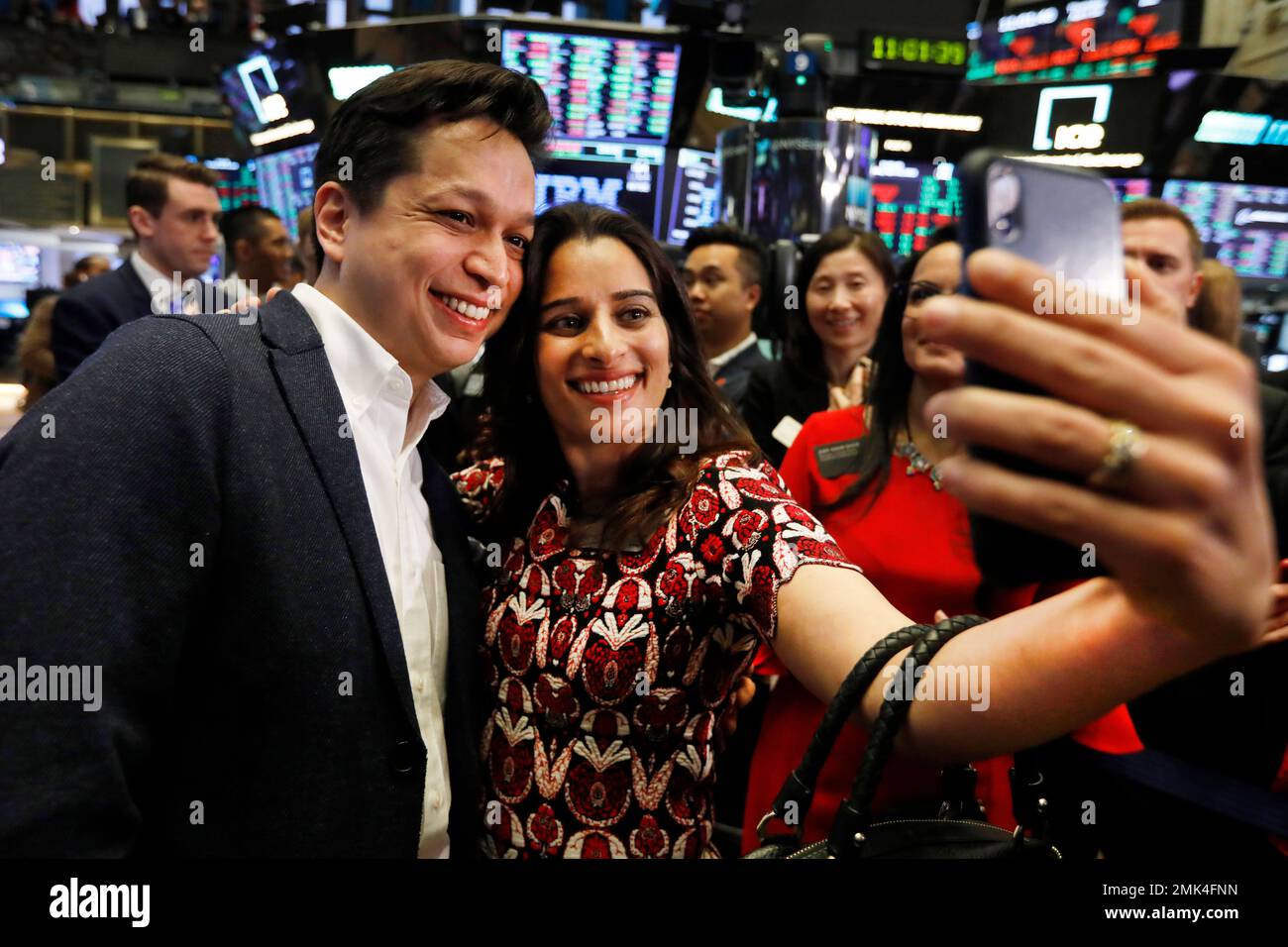 Pinterest co-founder & CEO Ben Silbermann and his wife Divya Silbermann ...