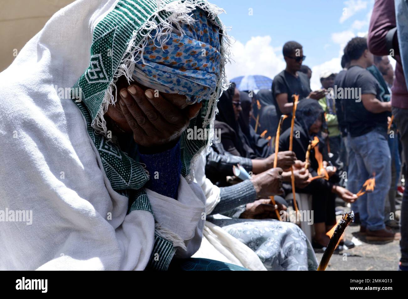 Family members of the Ethiopian airlines crash victims hold the 40th ...