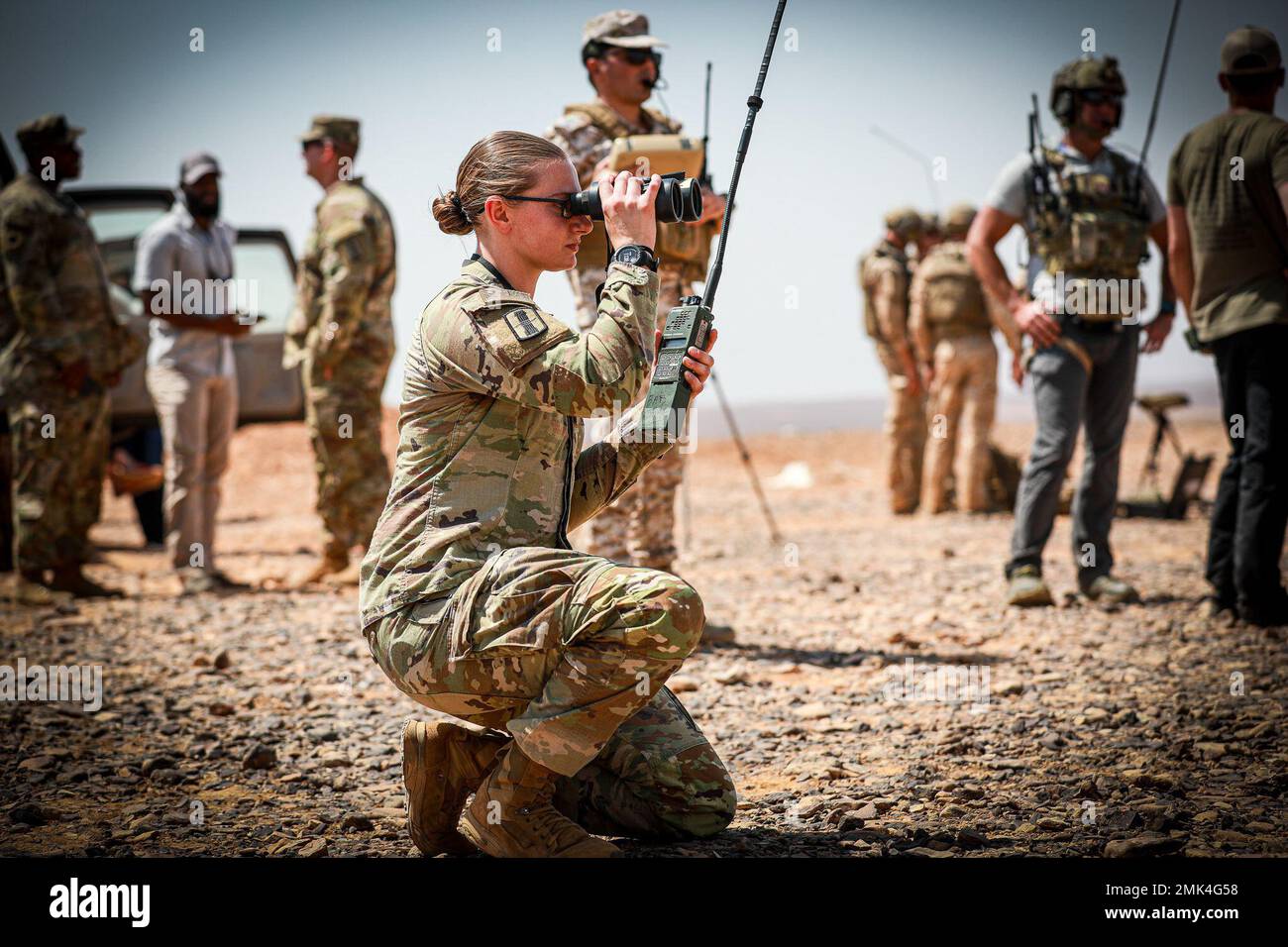 Pfc. Bailey Vachon, a joint fire control specialist with the 197th ...