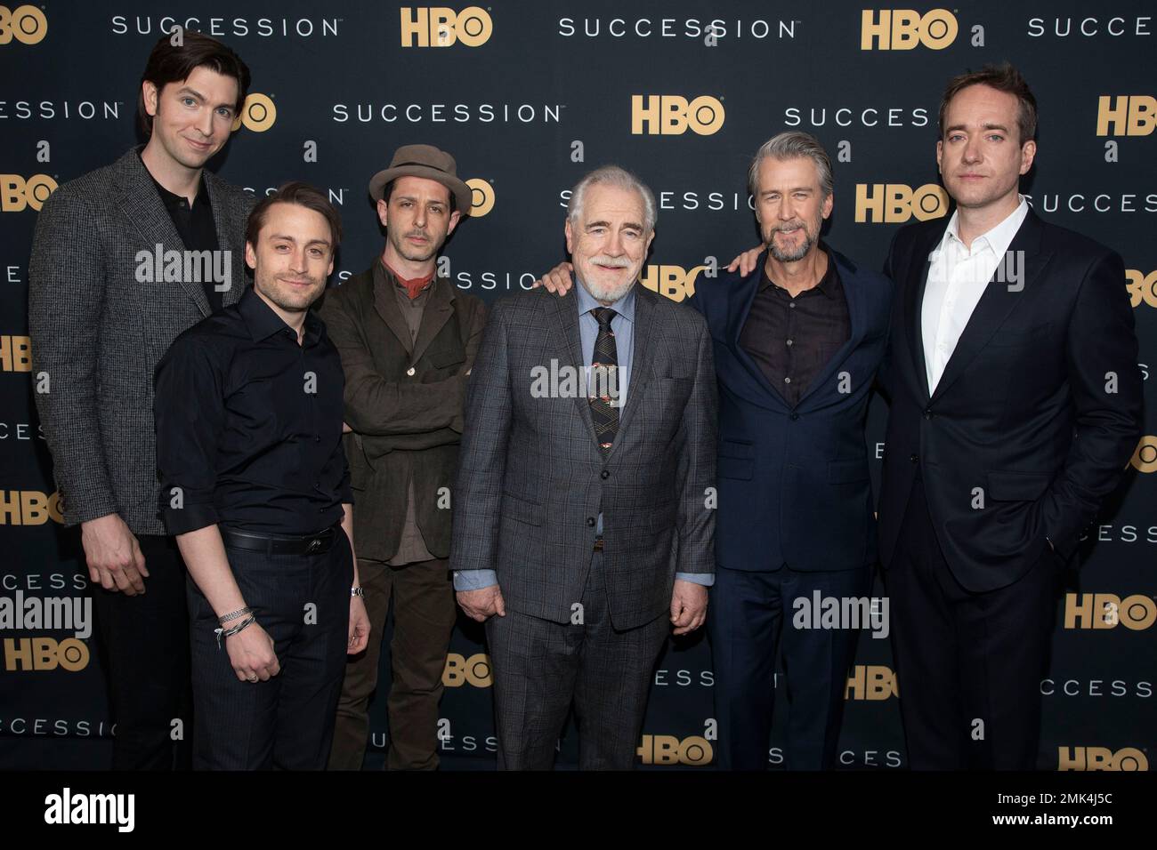 Nicholas Braun, from left, Kieran Culkin, Jeremy Strong, Brian Cox ...