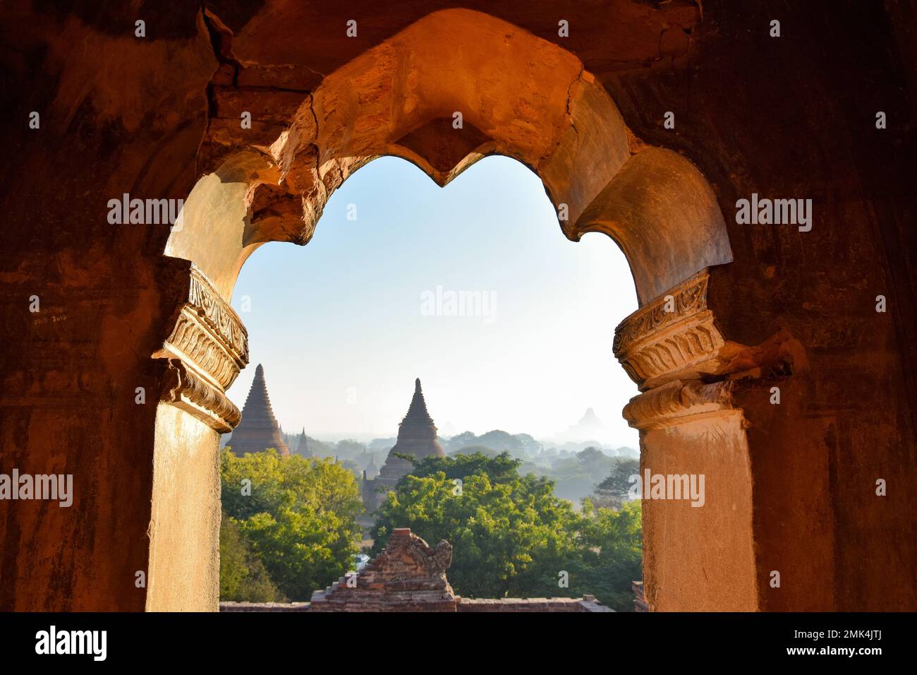 View of the temples of Bagan Stock Photo - Alamy