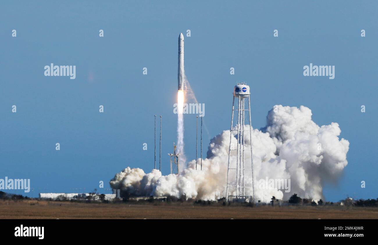 Northrop Grumman's Antares rocket lifts off the launch pad at NASA ...