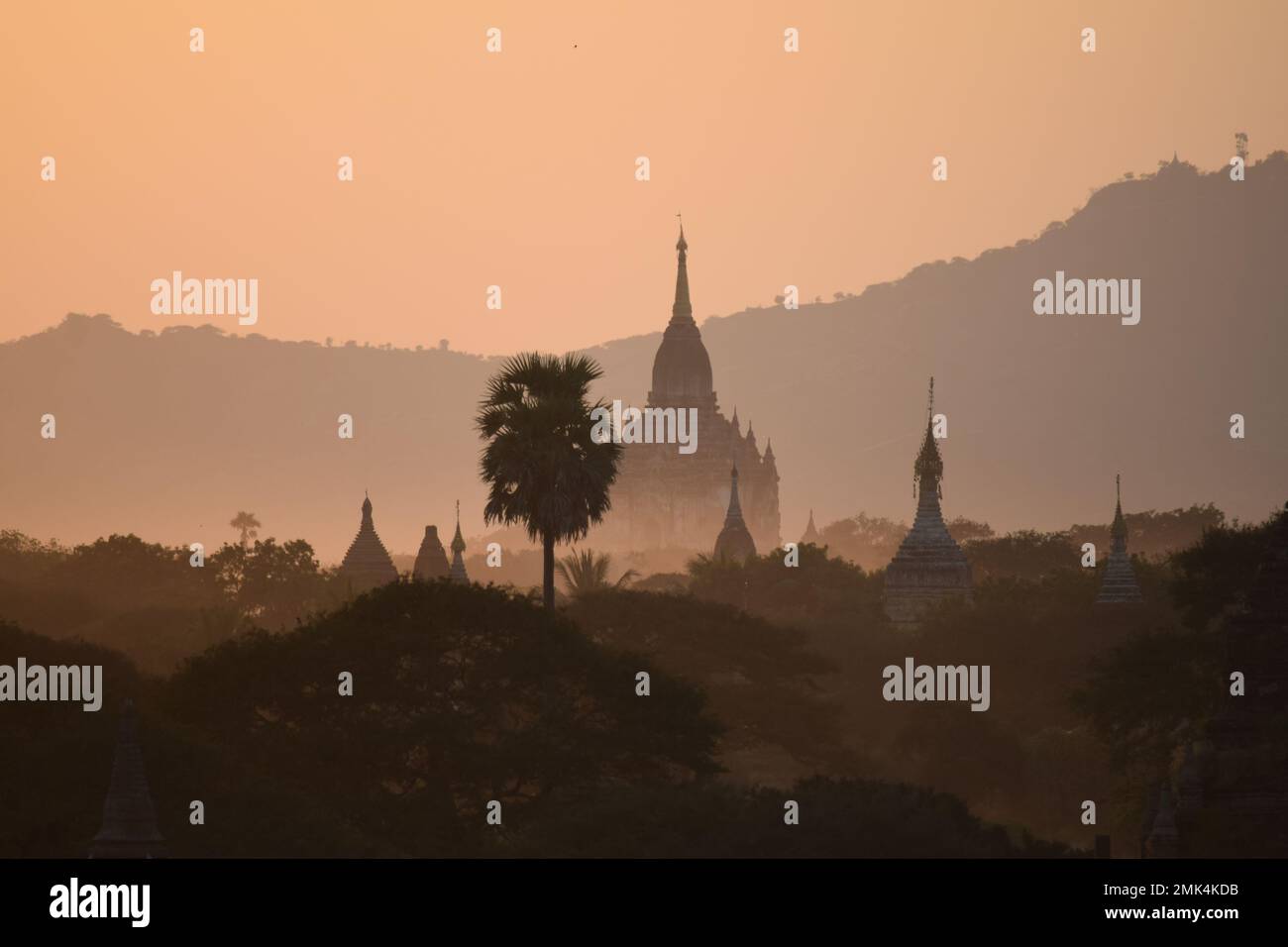 Sunset at Bagan Stock Photo - Alamy