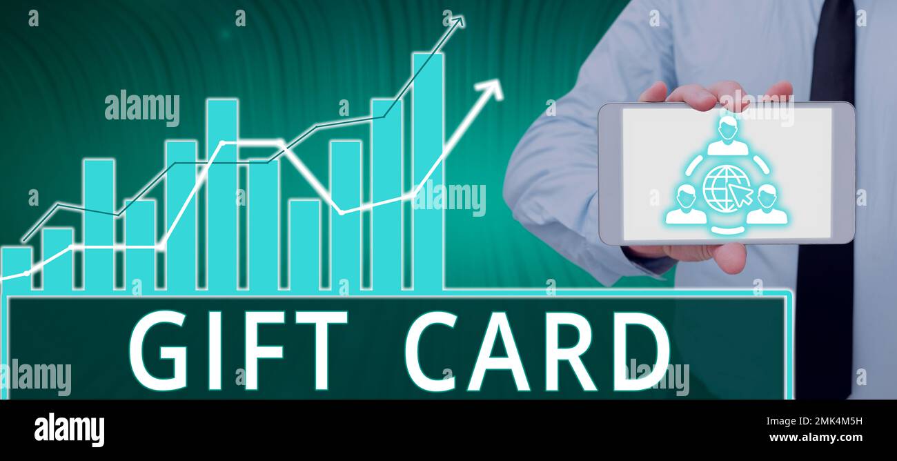 Conceptual display Gift Card. Business showcase A present usually made ...