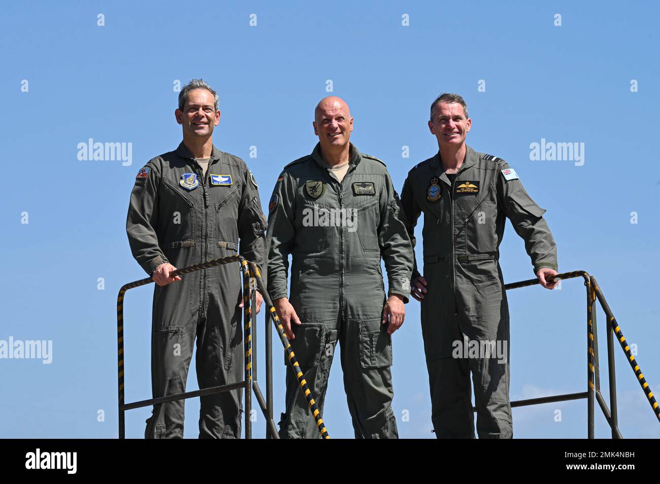 U.S. Air Force Gen. Ken Wilsbach, left, Pacific Air Forces commander ...
