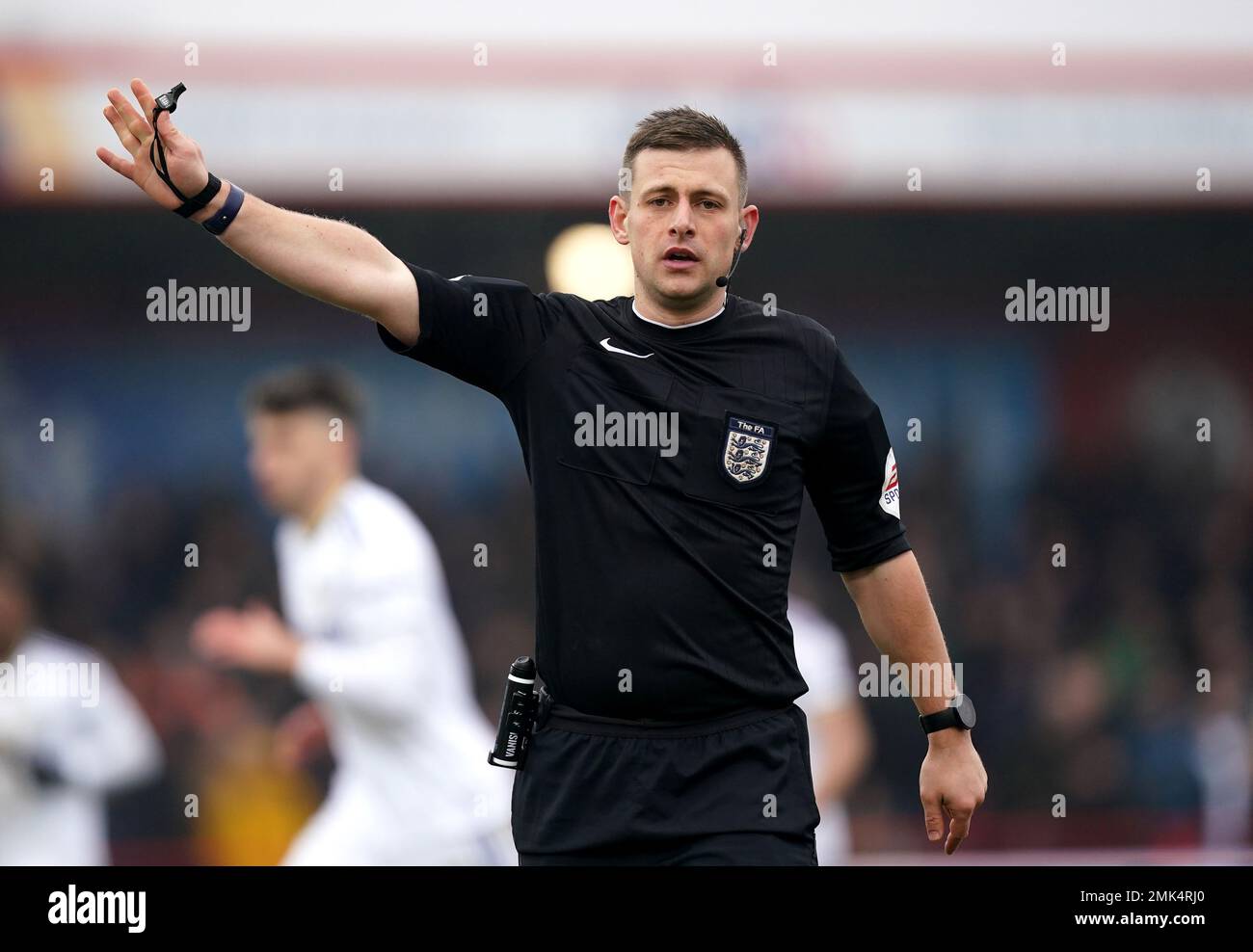 Referee Josh Smith during the Emirates FA Cup fourth round match at the ...