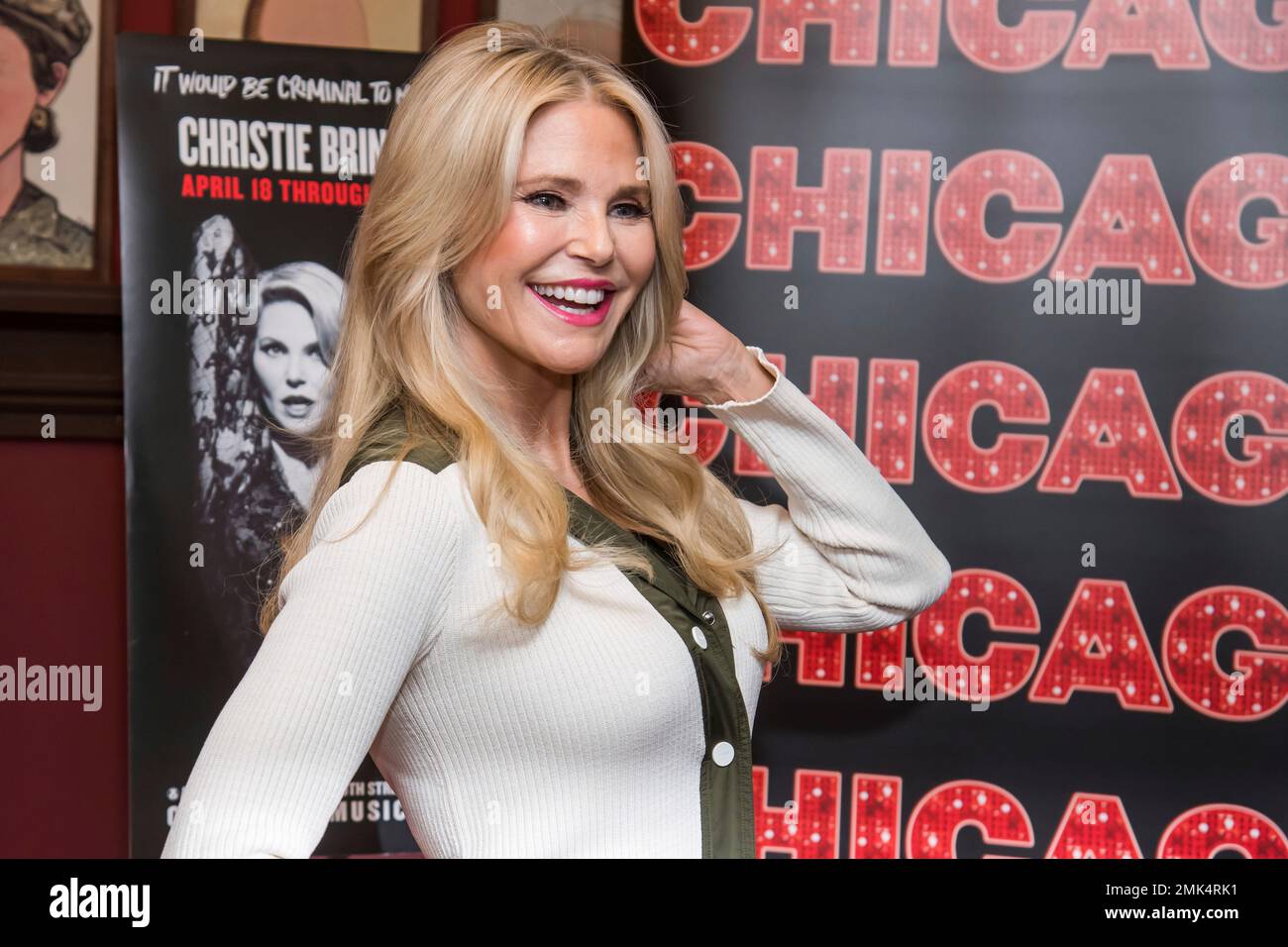 Christie Brinkley poses at a press event to announce her return to ...