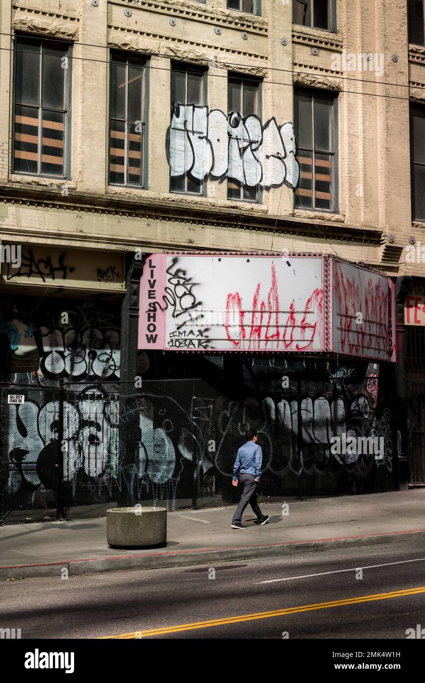 Seattle, USA. 5th Sep, 2022. Late in the day the old Lusty Lady strip ...