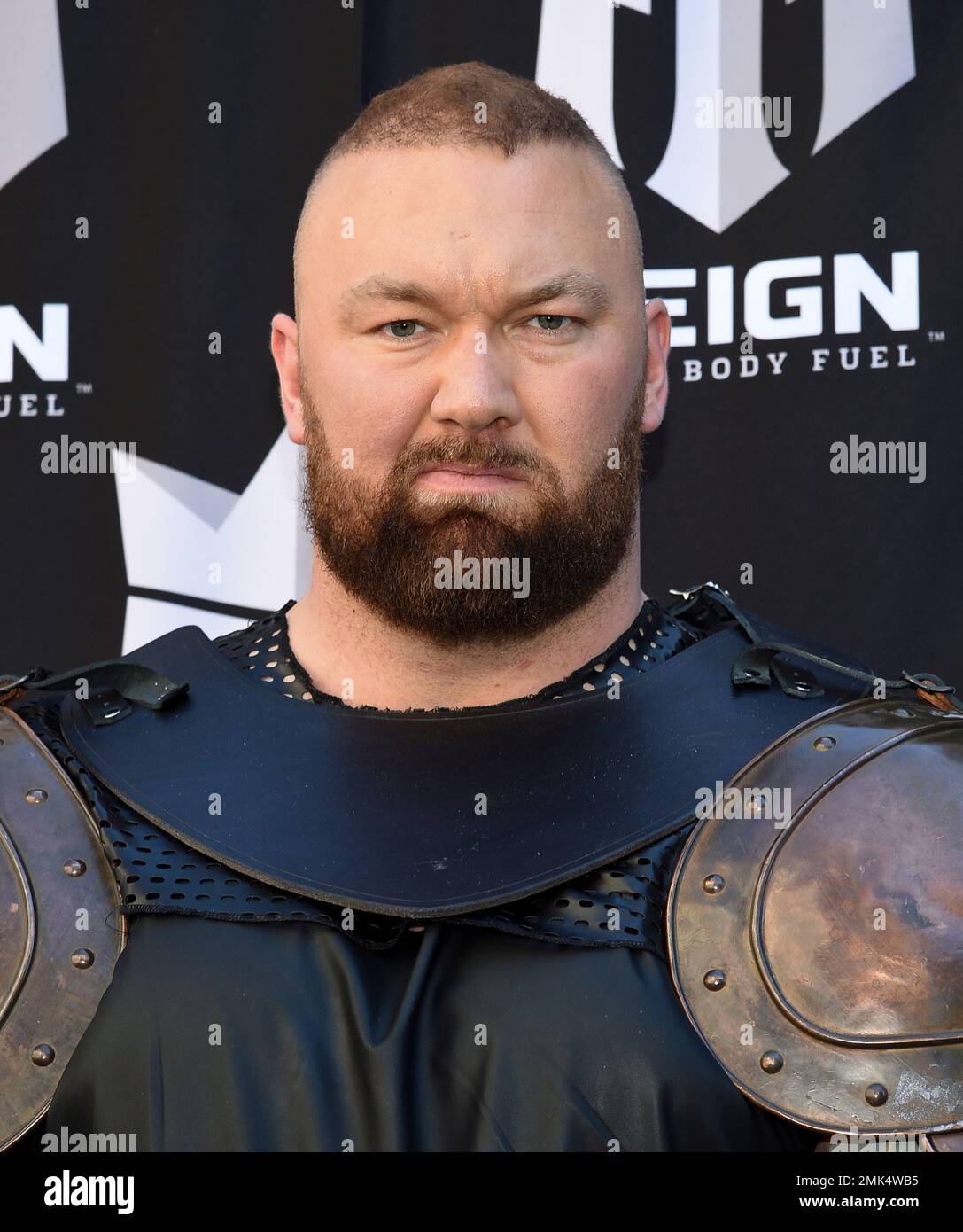 Actor Hafthor Bjornsson participates in the launch of Monster Energy's ...