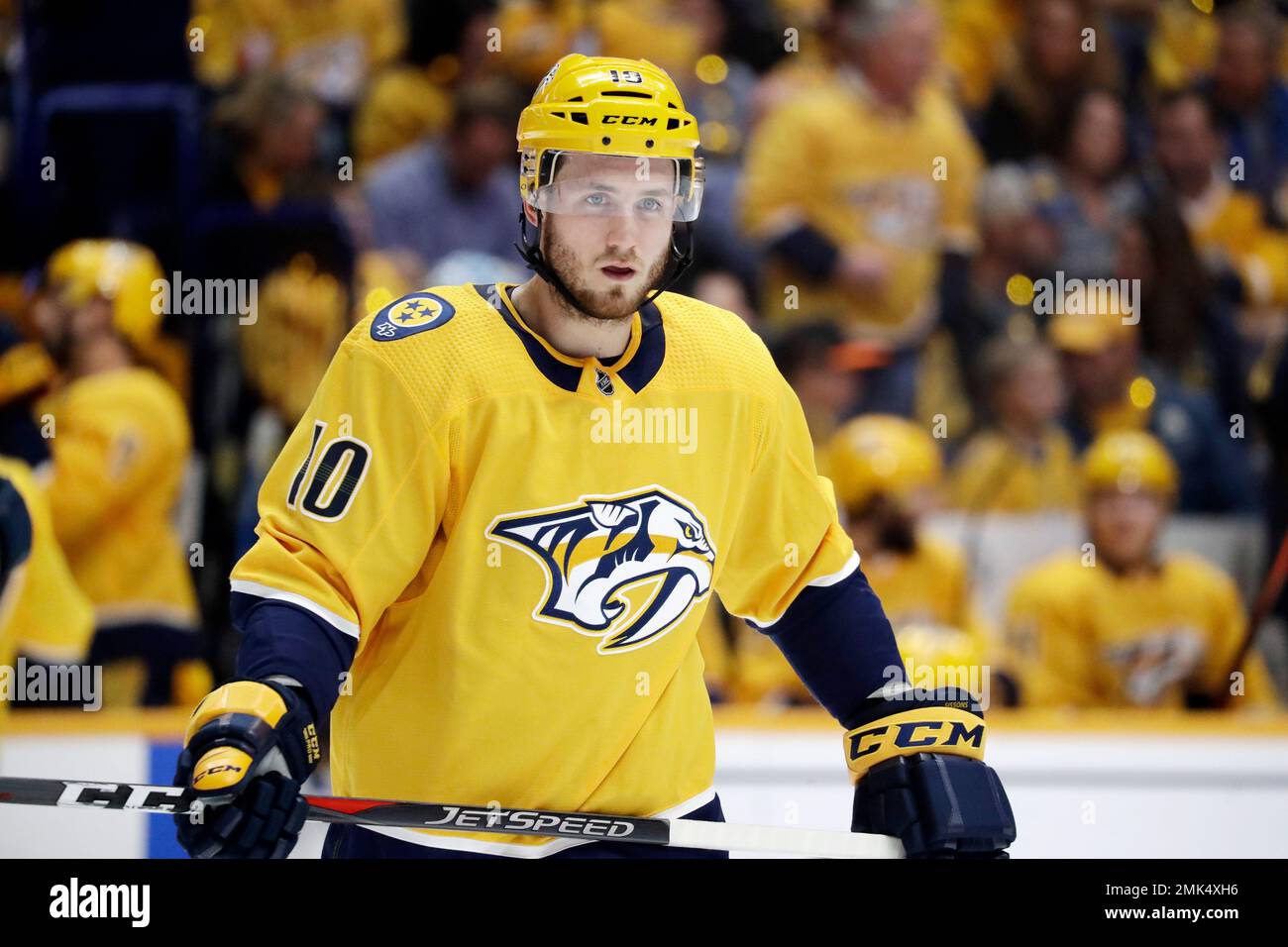 Nashville Predators center Colton Sissons plays against the Dallas ...