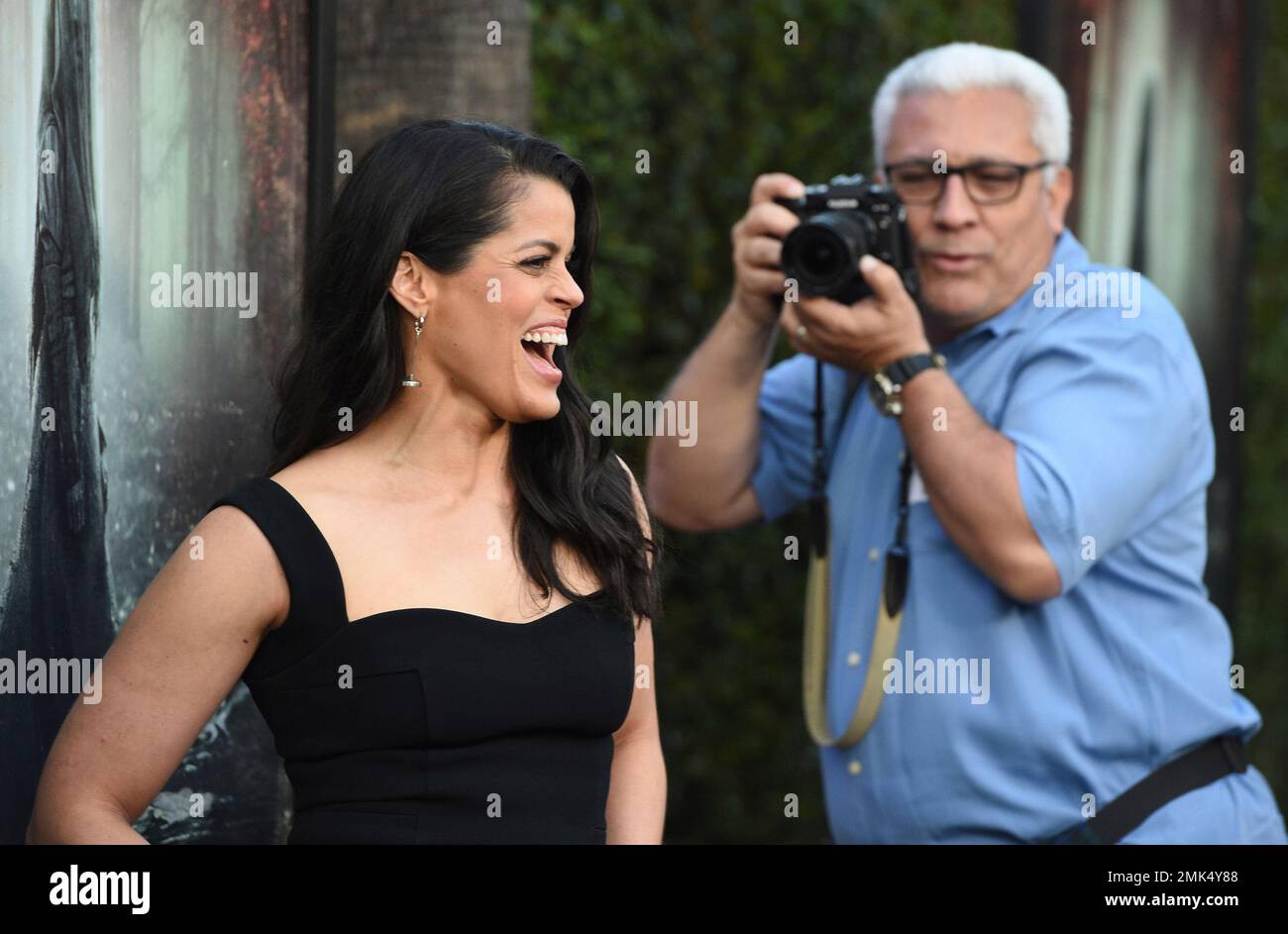 Marisol Ramirez, left, arrives at the premiere of "The Curse of La ...