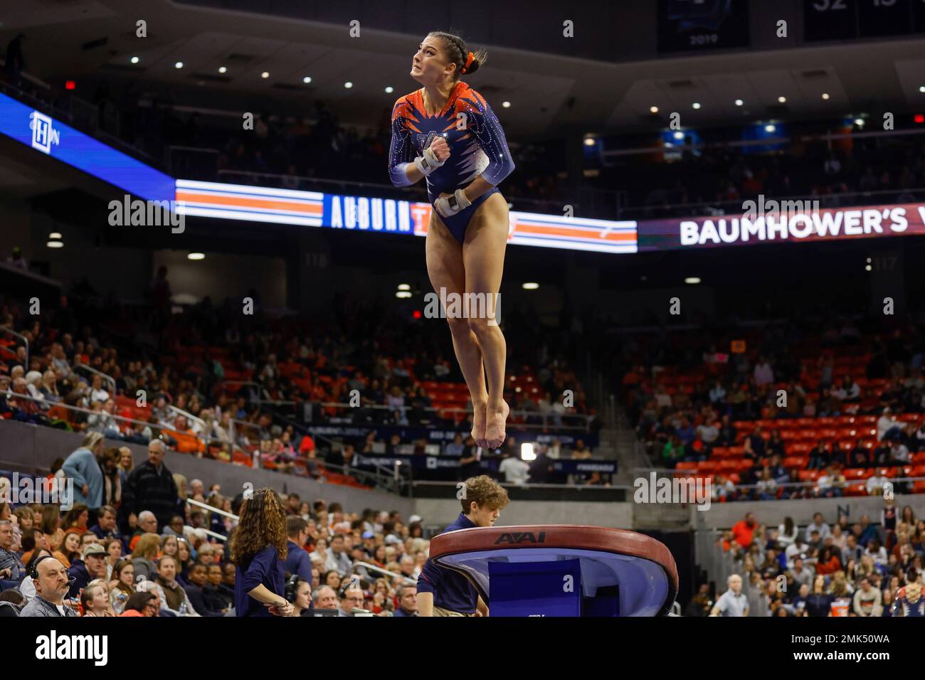 Auburn's Cassie Stevens competes on the vault during an NCAA gymnastics ...