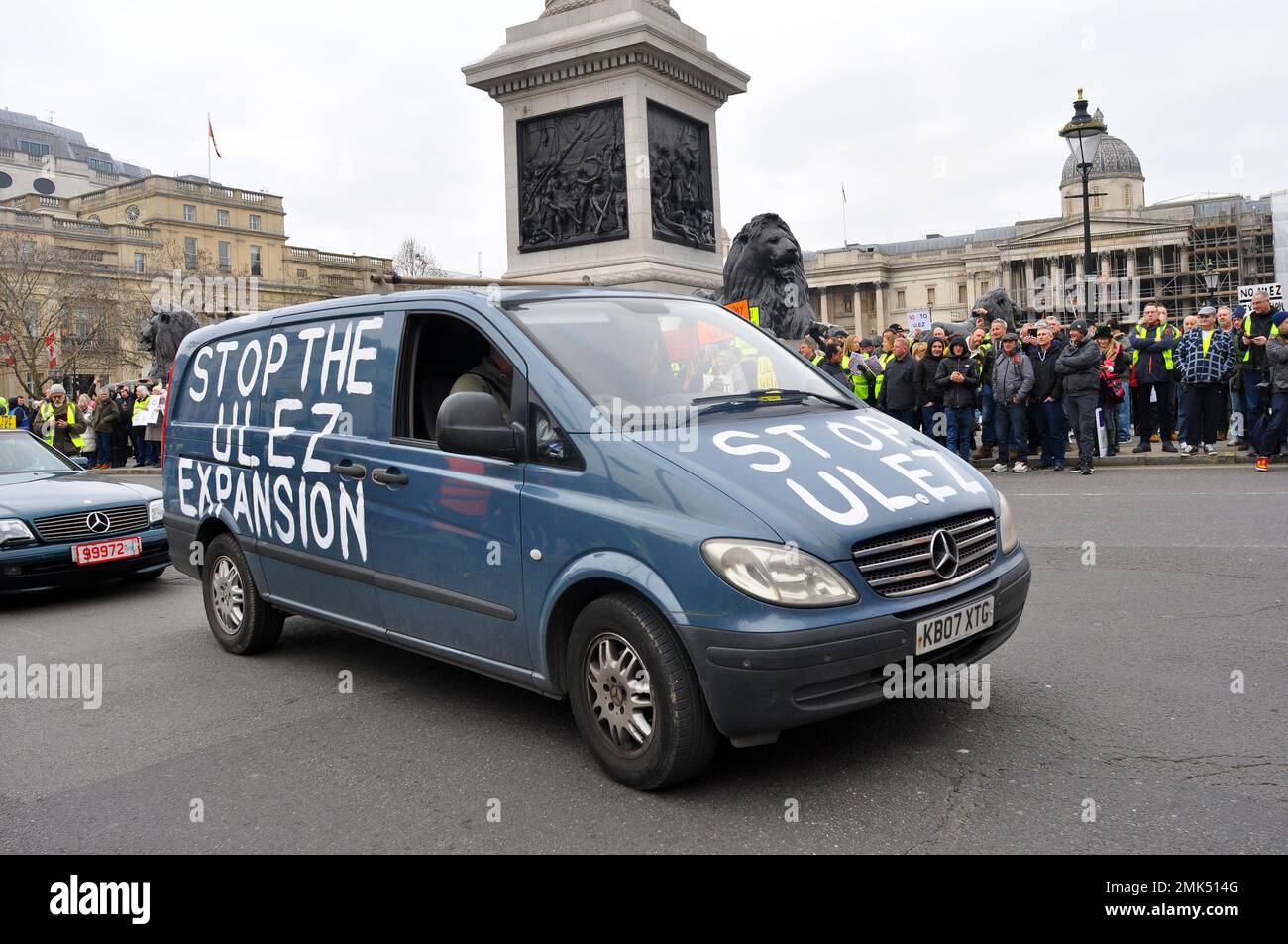 London, UK. 28th Jan, 2023. Anti-ULEZ Ultra Low Emission Zone expansion ...