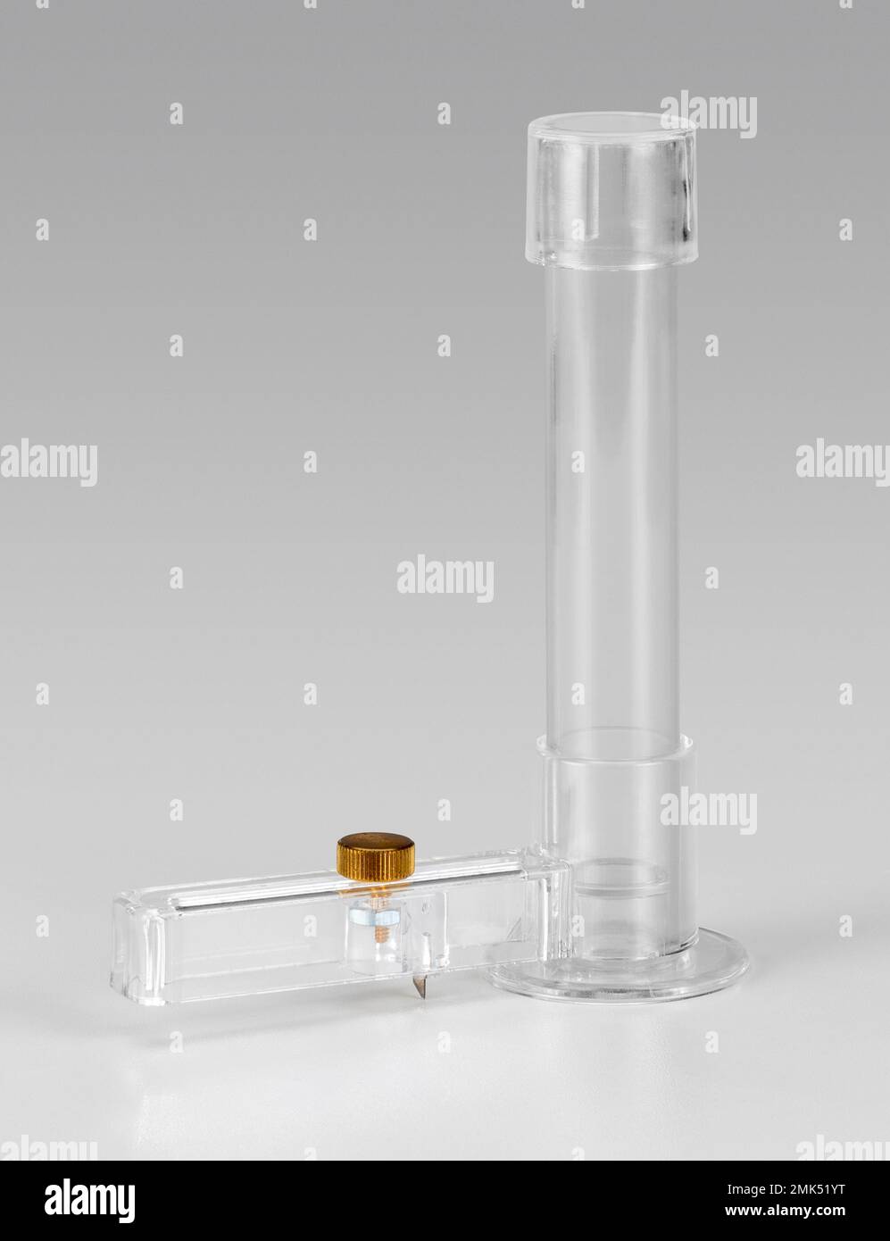 Circle cutter made of transparent plastic in white back Stock Photo - Alamy